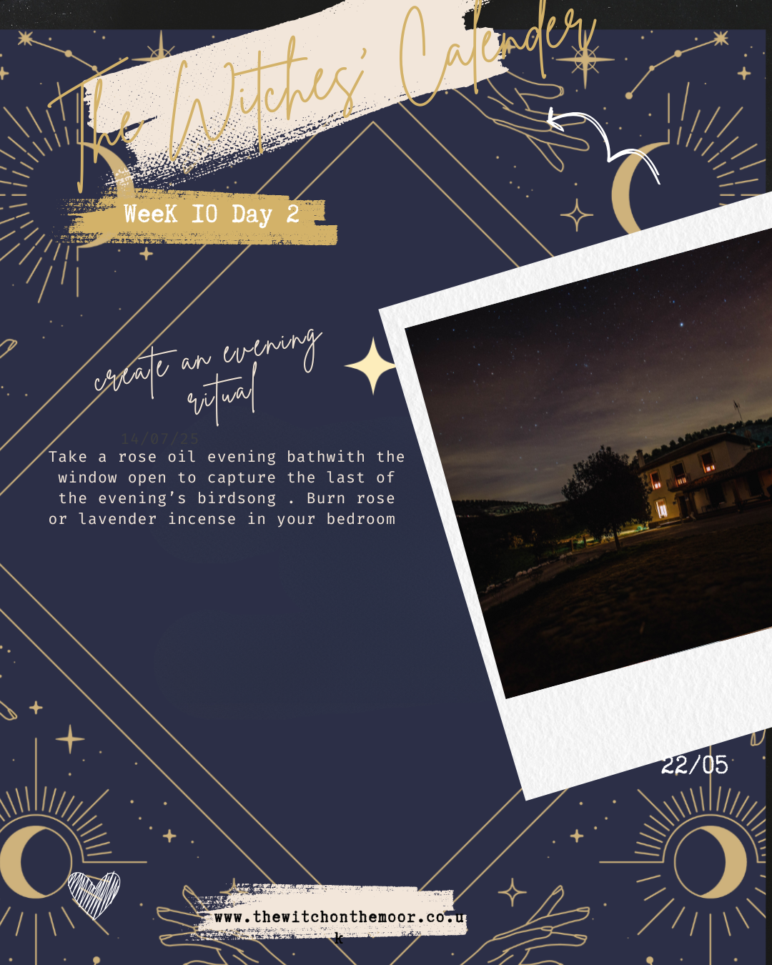 The Witches Calendar week 10 day 2 – The Witch On The Moor