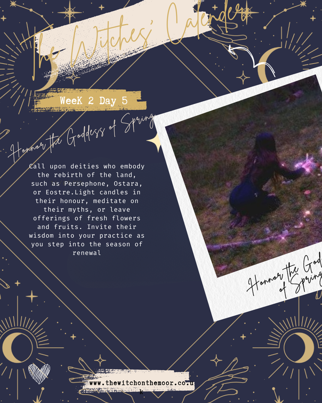 The Witches Calendar Week 2 day 5 – The Witch On The Moor