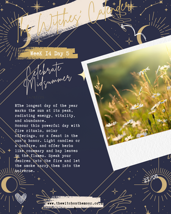 the witches calendar week 14 day 5 – The Witch On The Moor